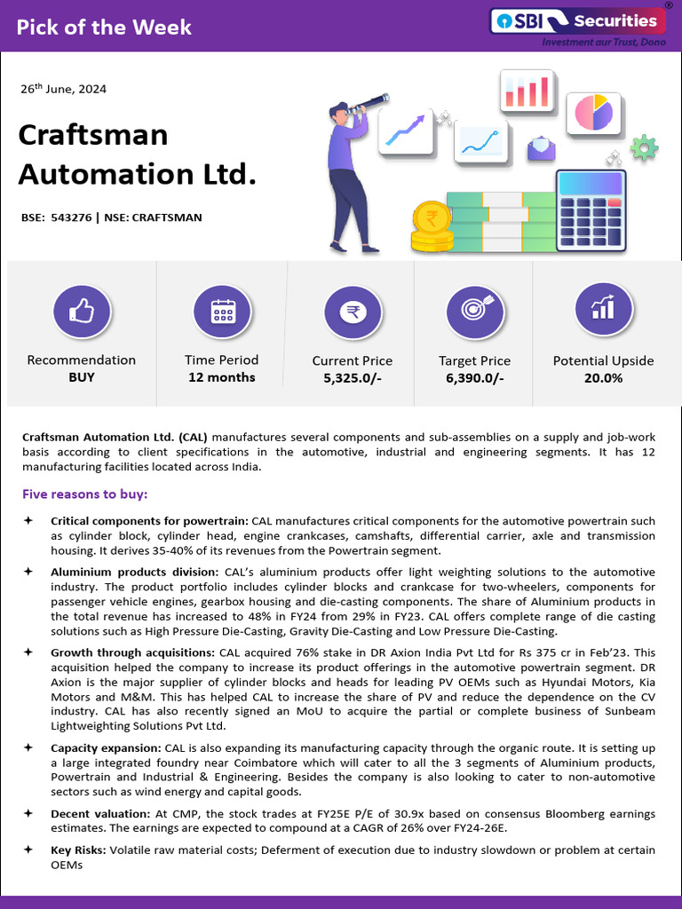 Craftsman Automation Investment Insights | PDF | Financial Analyst ...