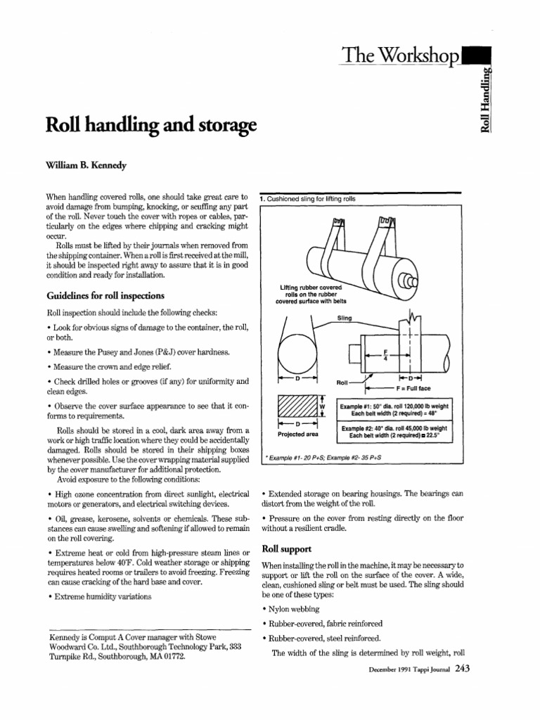 Roll Handling and Storage Guide | PDF | Materials