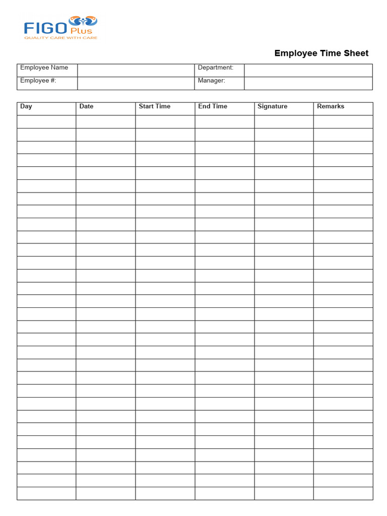 Clocking in Sheet | PDF