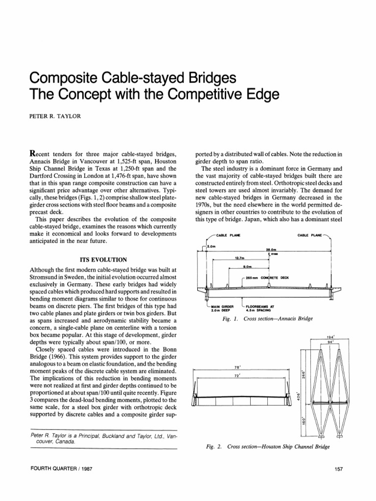 Composite Cable-Stayed Bridges | PDF | Beam (Structure) | Bridge
