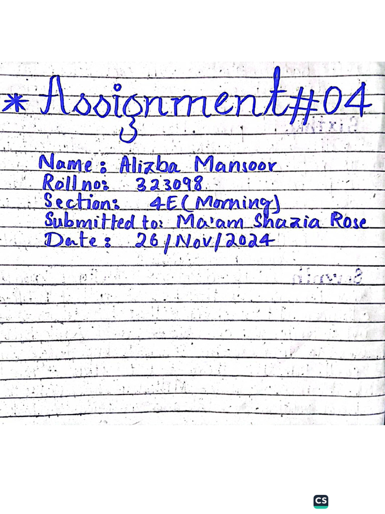 CP Assignment 4 | PDF