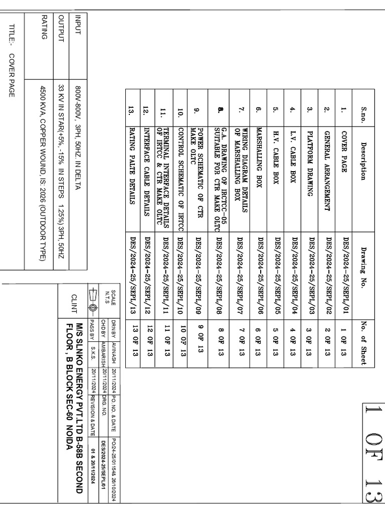 4500 KVA Transformer Specifications | PDF | Equipment | Power Engineering