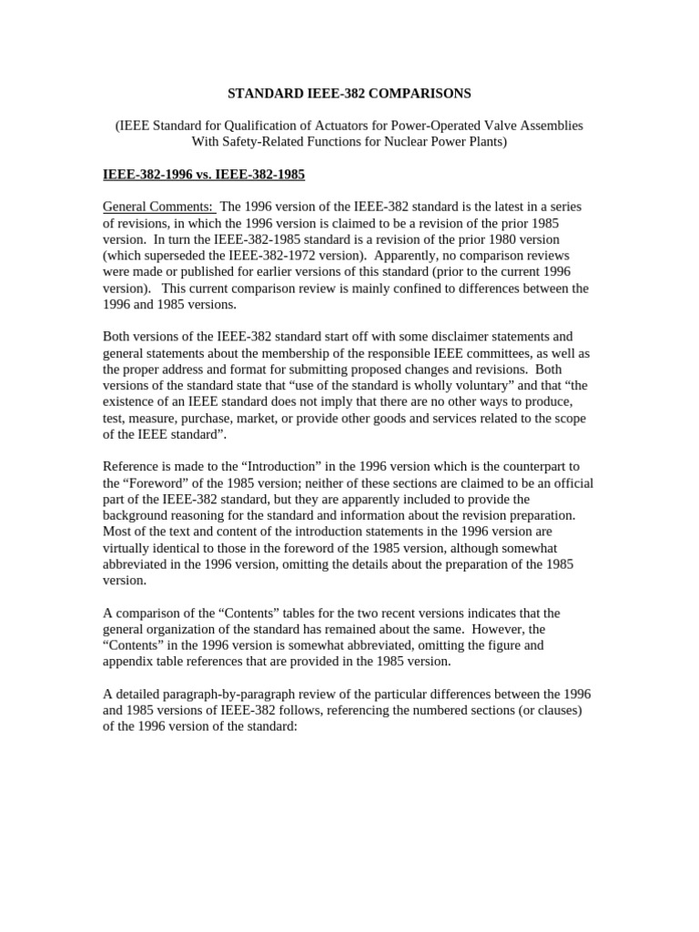 IEEE-382 Comparation-Part I - Process | PDF | Specification (Technical Standard) | Computing