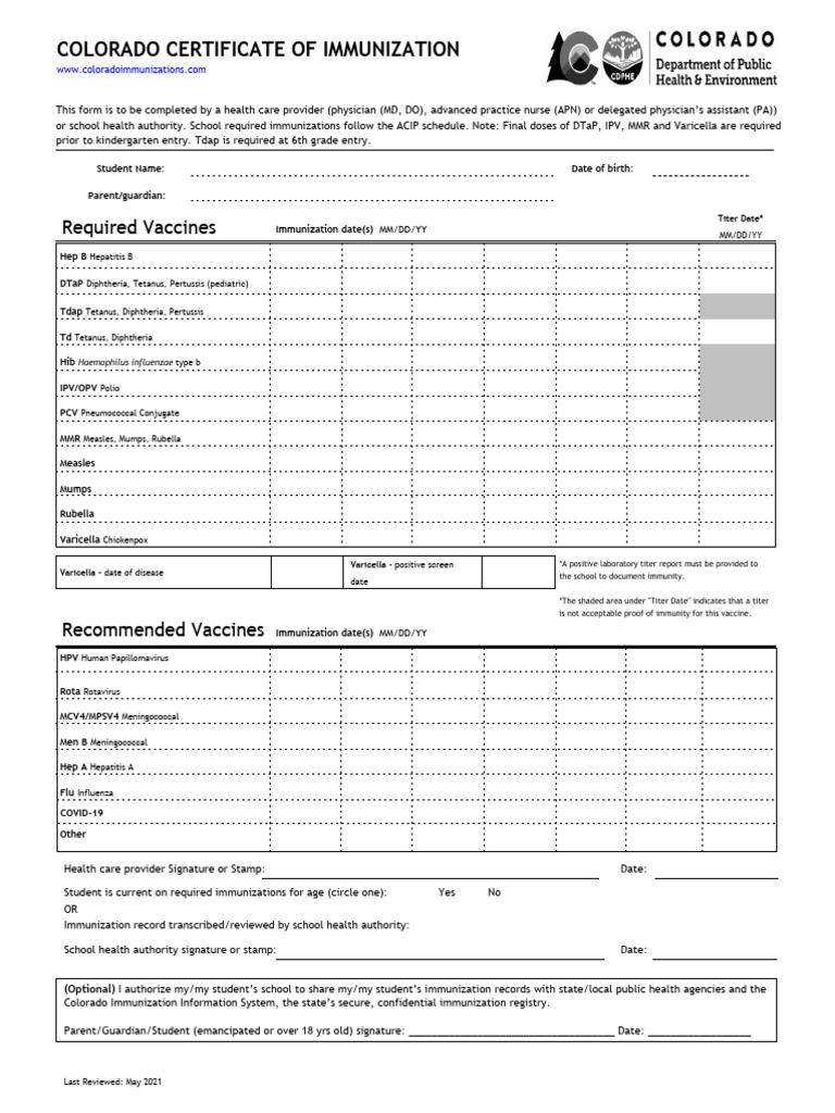 Certificate of Immunization Update May 2021 | PDF | Vaccines | Immunology