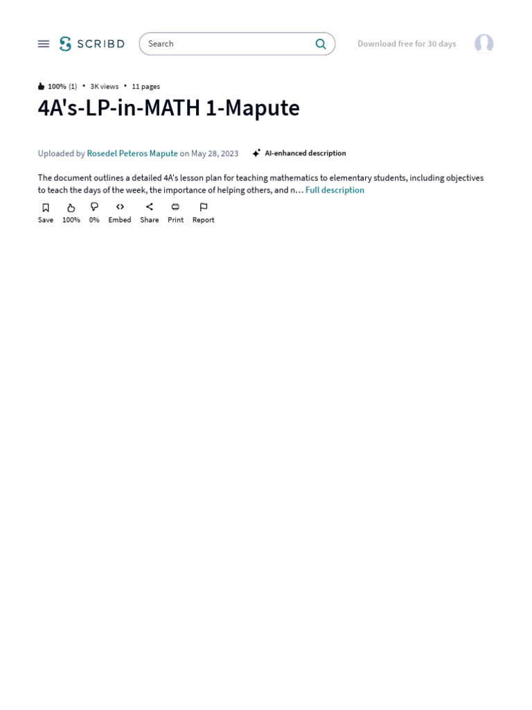 4a's Lp in Math 1 Mapute _ PDF | PDF