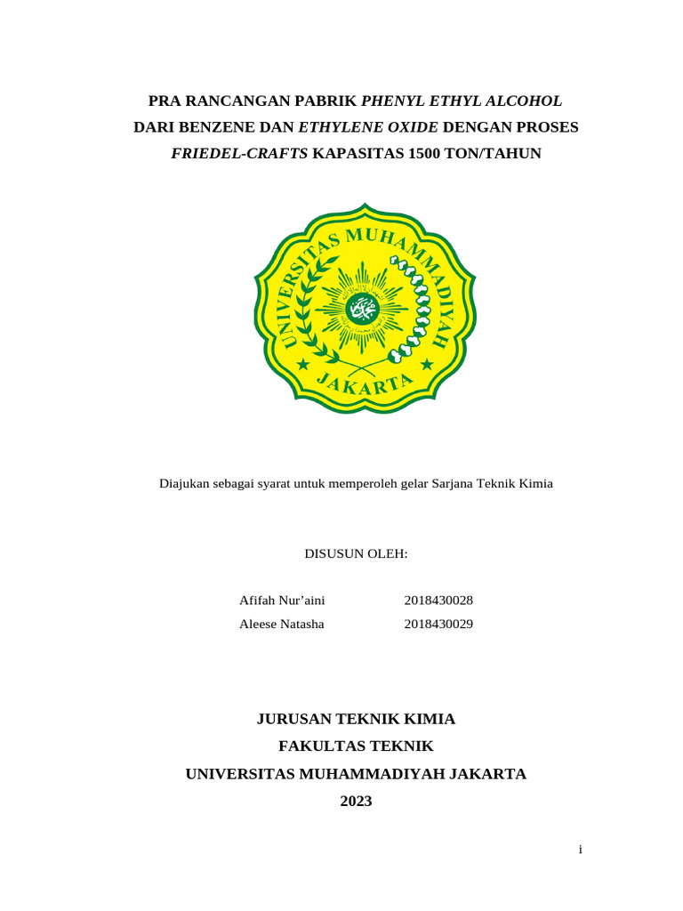 Ta2 Prarancangan Pabrik | PDF