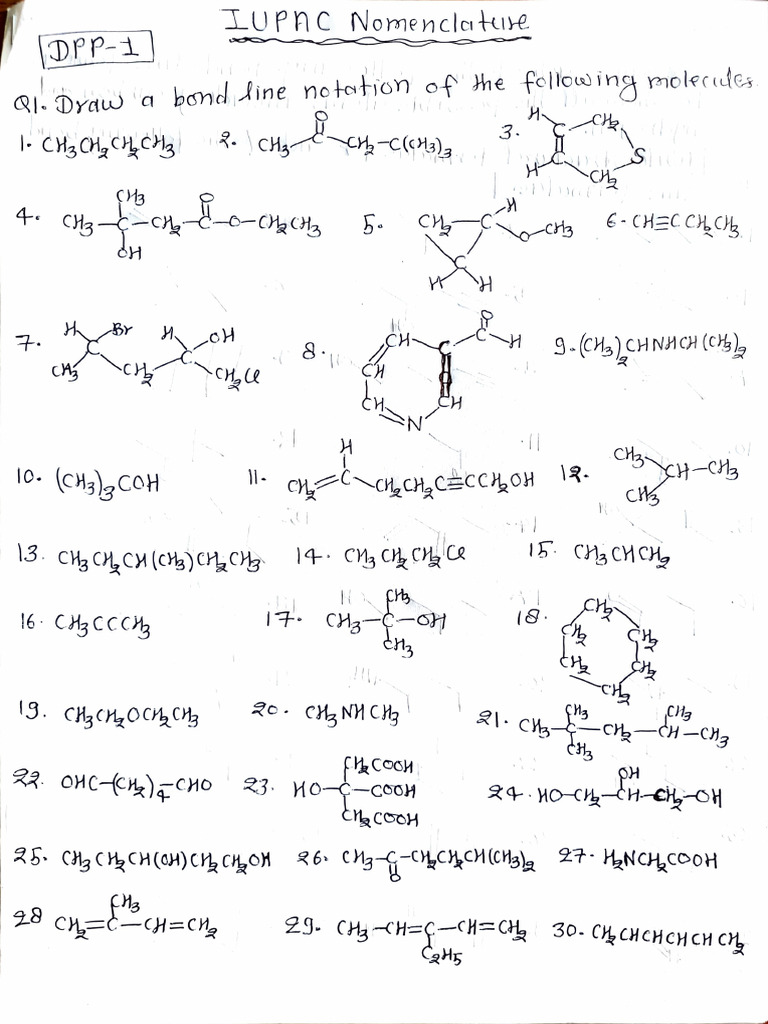 DPP Bond Line Notation (IUPAC) | PDF