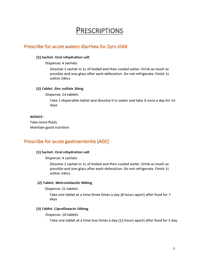 Prescrip rinku mam | PDF | Clinical Medicine | Medical Specialties