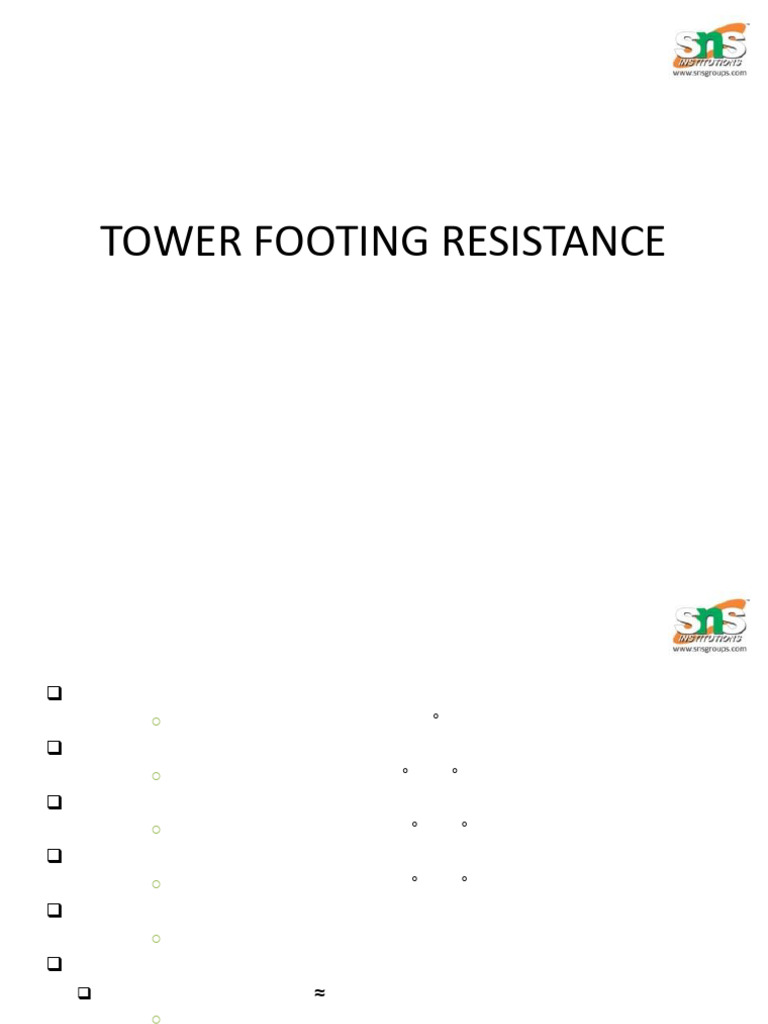 5b.tower Footing Resistance | PDF | Electrical Resistance And ...