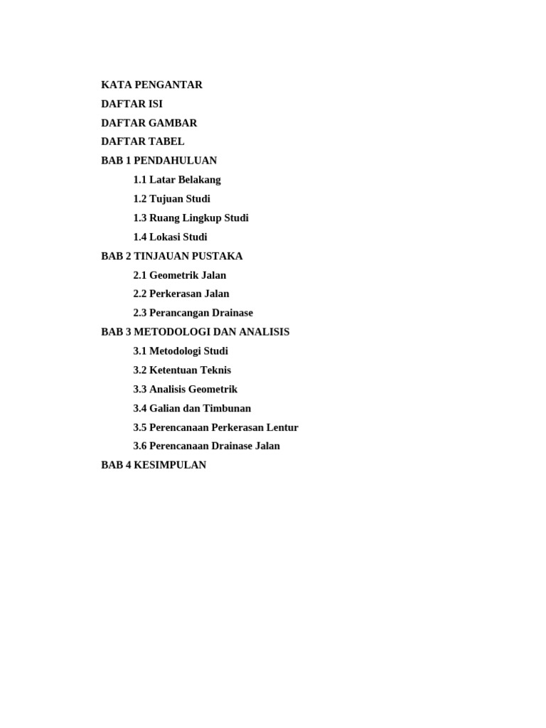 Outline Laporan PJR | PDF