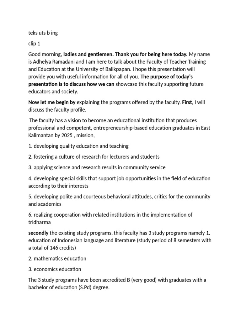 Teks Uts B Ing | PDF