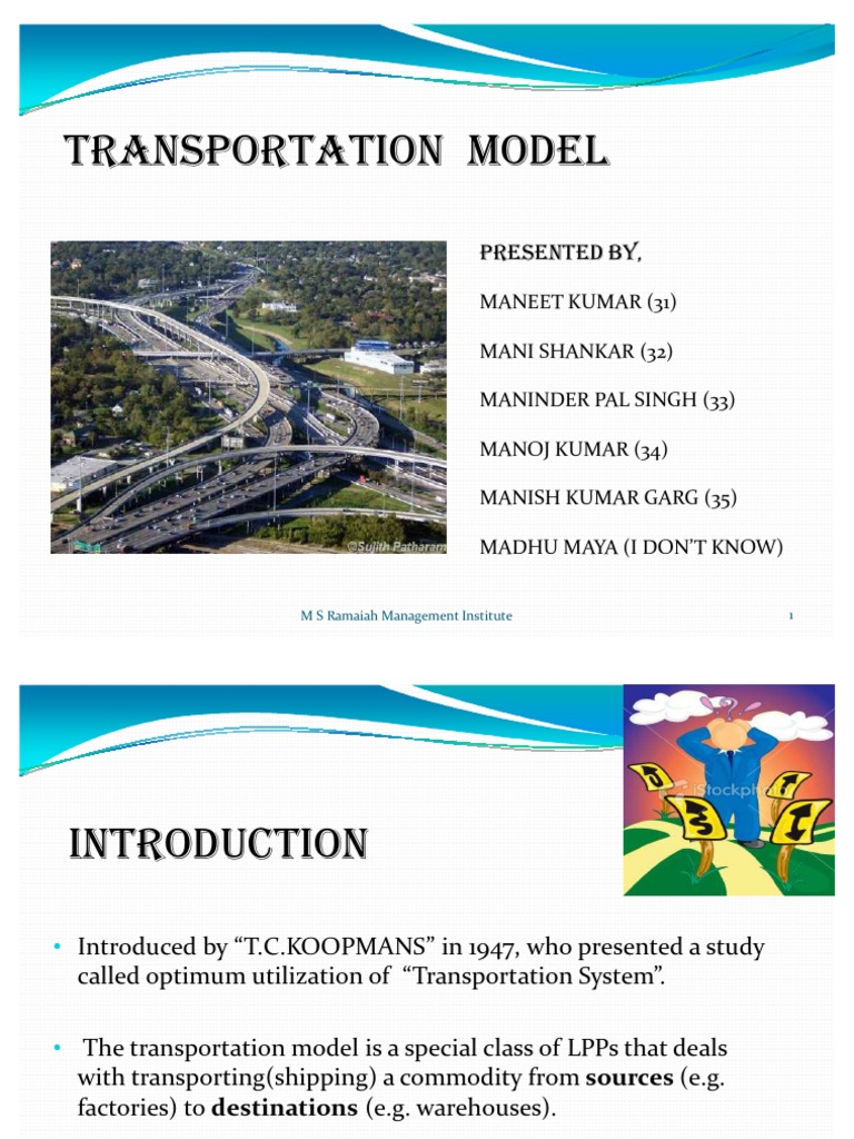 Transportation Model | PDF | Operations Research | Mathematical Concepts