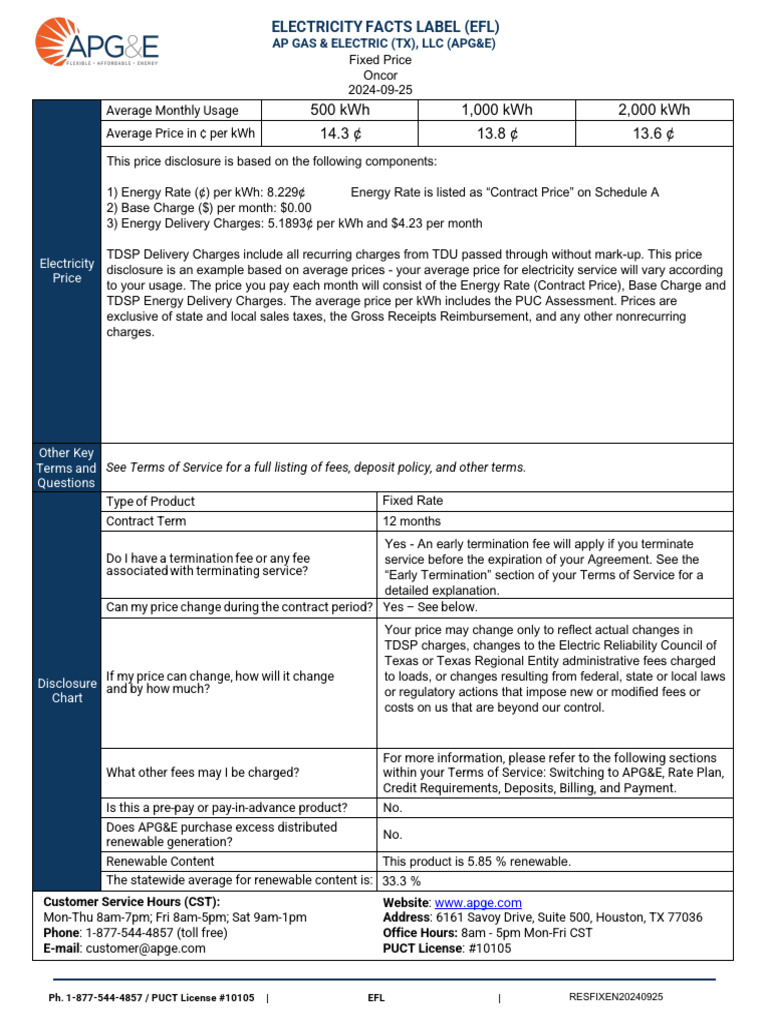 Apg&e Efl 20240925 160906 | PDF | Fee | Payments