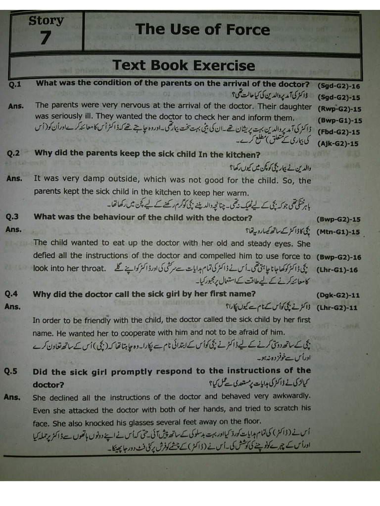 Chapter 7 English Notes 11th Class Short | PDF