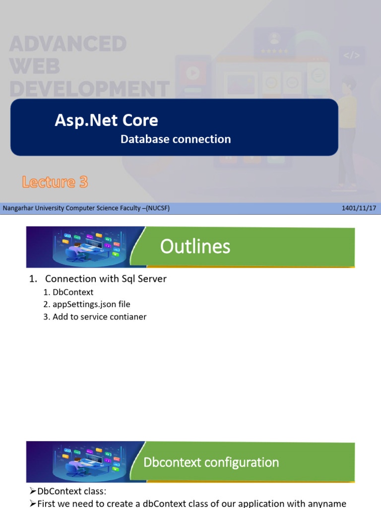 AWD-Lecture 03 DataBase Connection | PDF