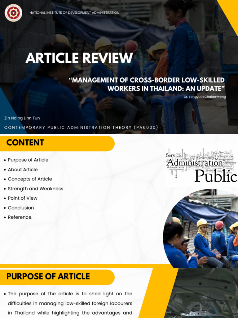 Article Review - Presentation | PDF | Migrant Worker | Labour Economics