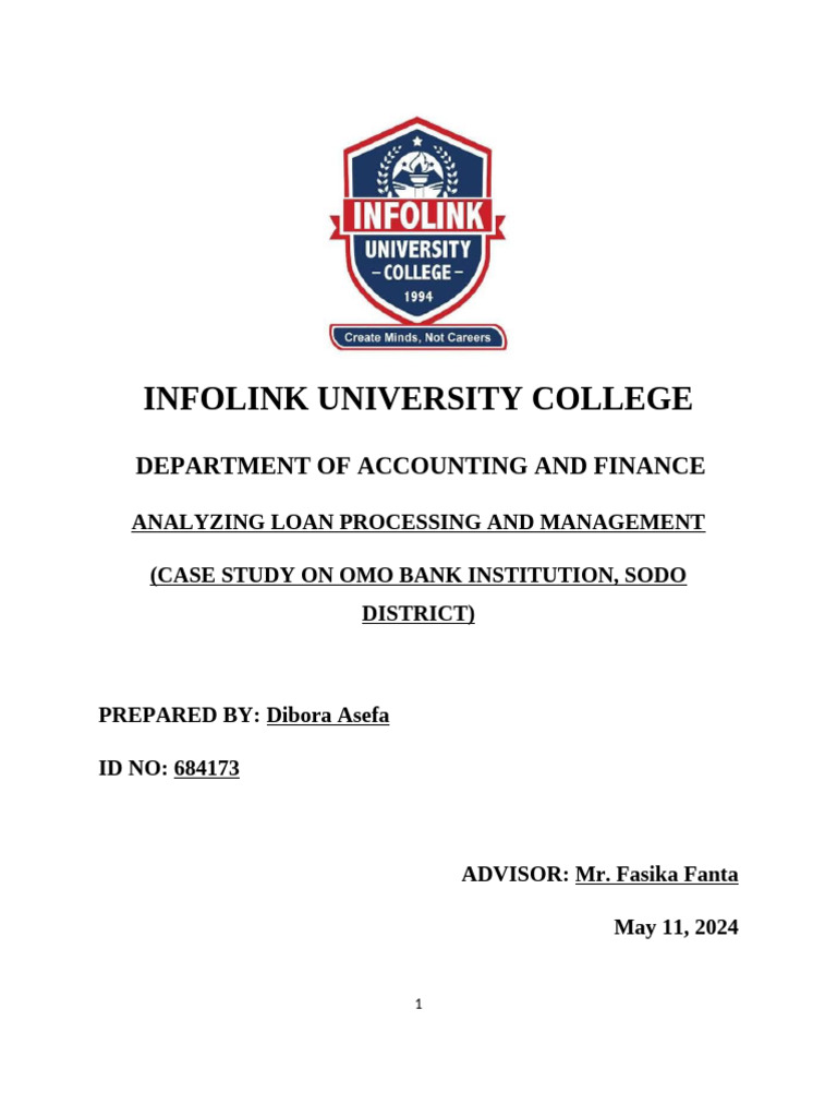 Dibora Asefa | PDF | Loans | Microfinance