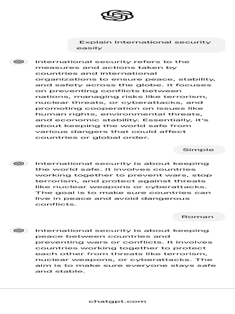 International Security Explained | PDF