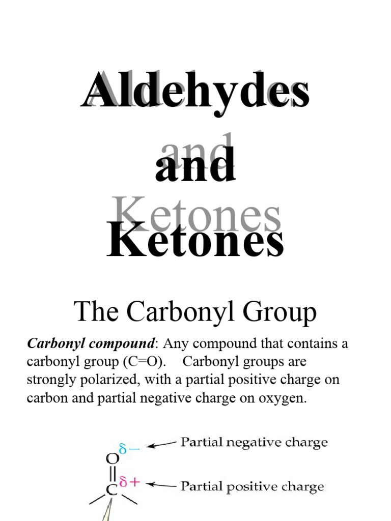 1.0 Aldehydes and Ketones | PDF | Aldehyde | Ketone