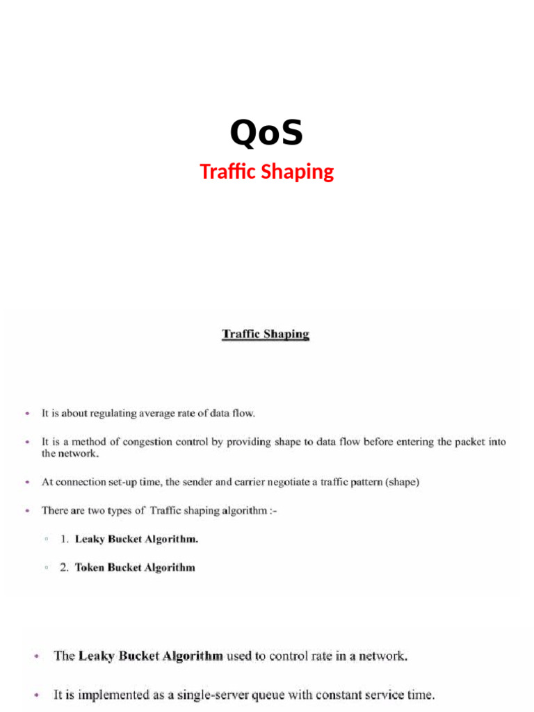 QoS Traffic Shaping Techniques Explained | PDF