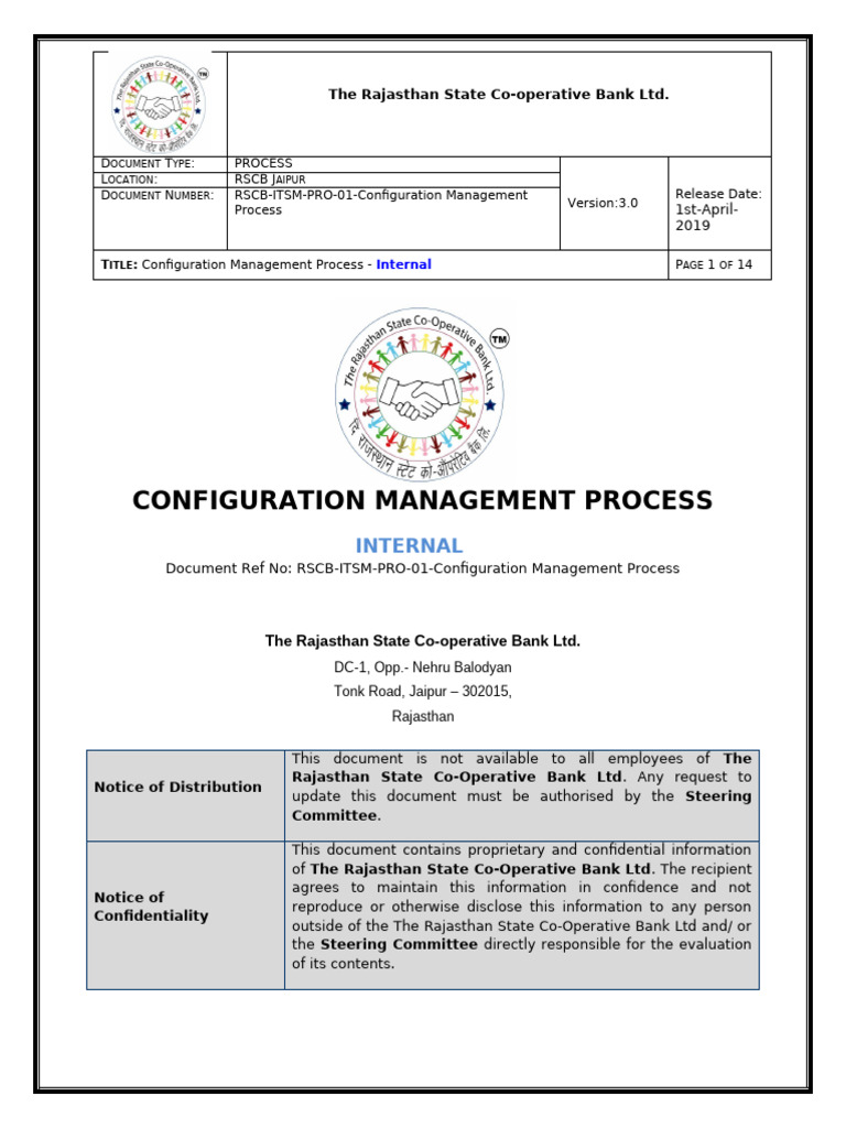 RSCB Configuration Management Process | PDF | Backup | Audit