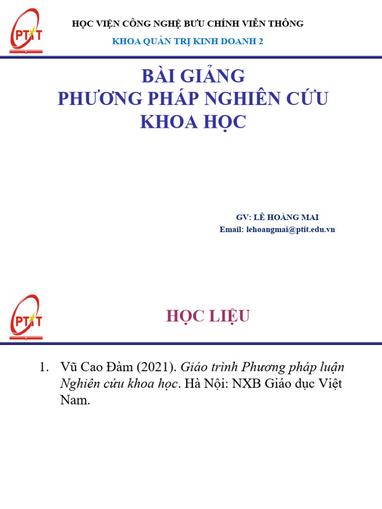 BÀI GIẢNG PPNC | PDF