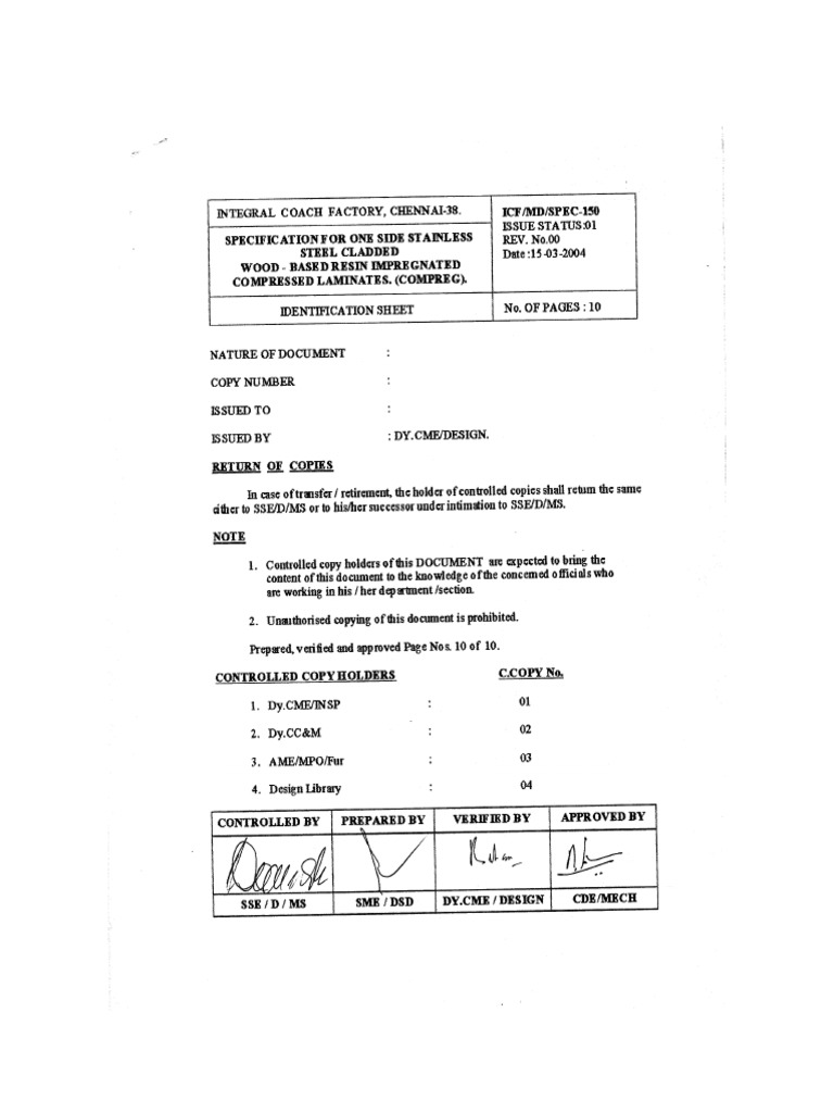 Icf MD Spec-150 Id | PDF