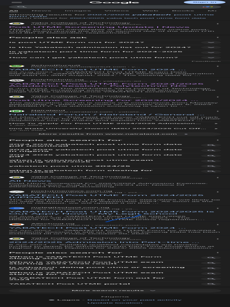 Yaba Tech Post Utme Form Date - Google Search | PDF | Schools ...