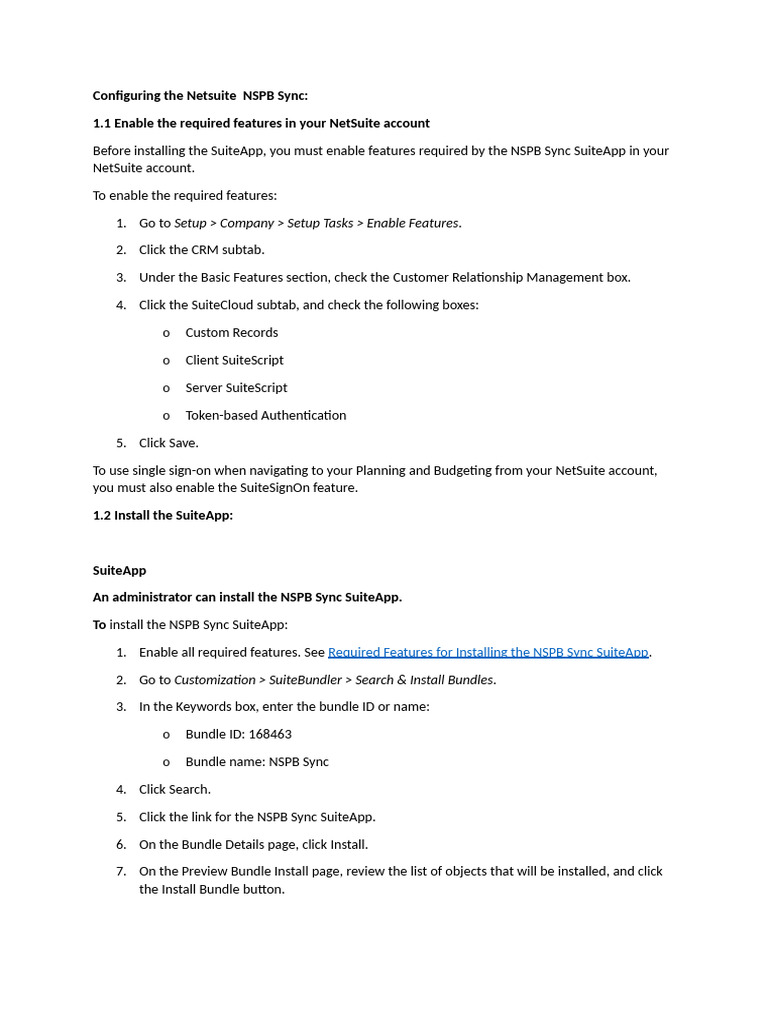 Configuring NSPB Sync in NetSuite | PDF | Password | Authentication