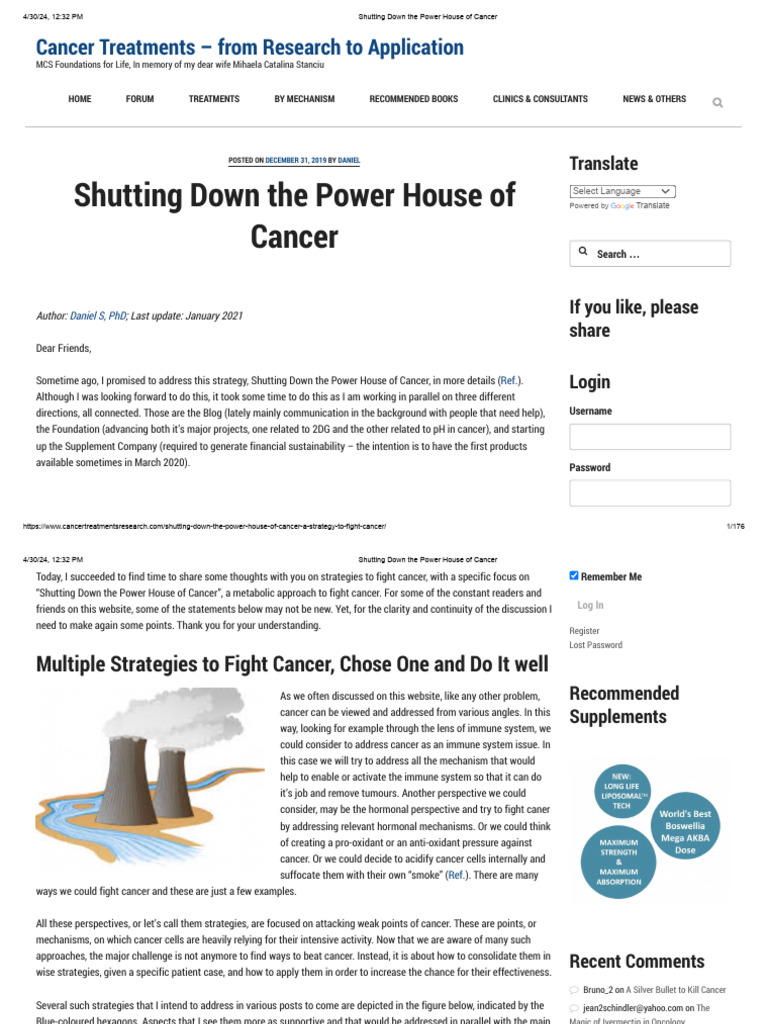 Shutting Down The Power House of Cancer | PDF | Cancer | Chemotherapy