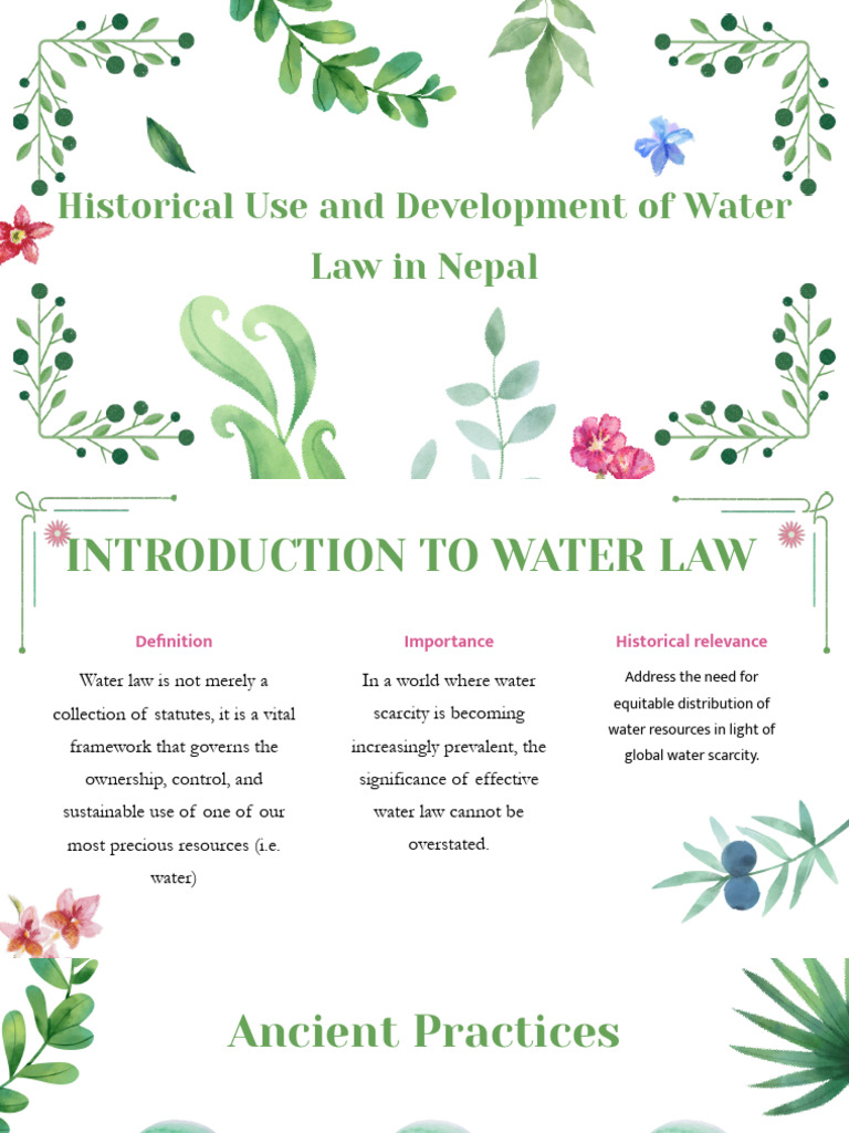 Historical Development of Water Law | PDF | Sustainability | Water