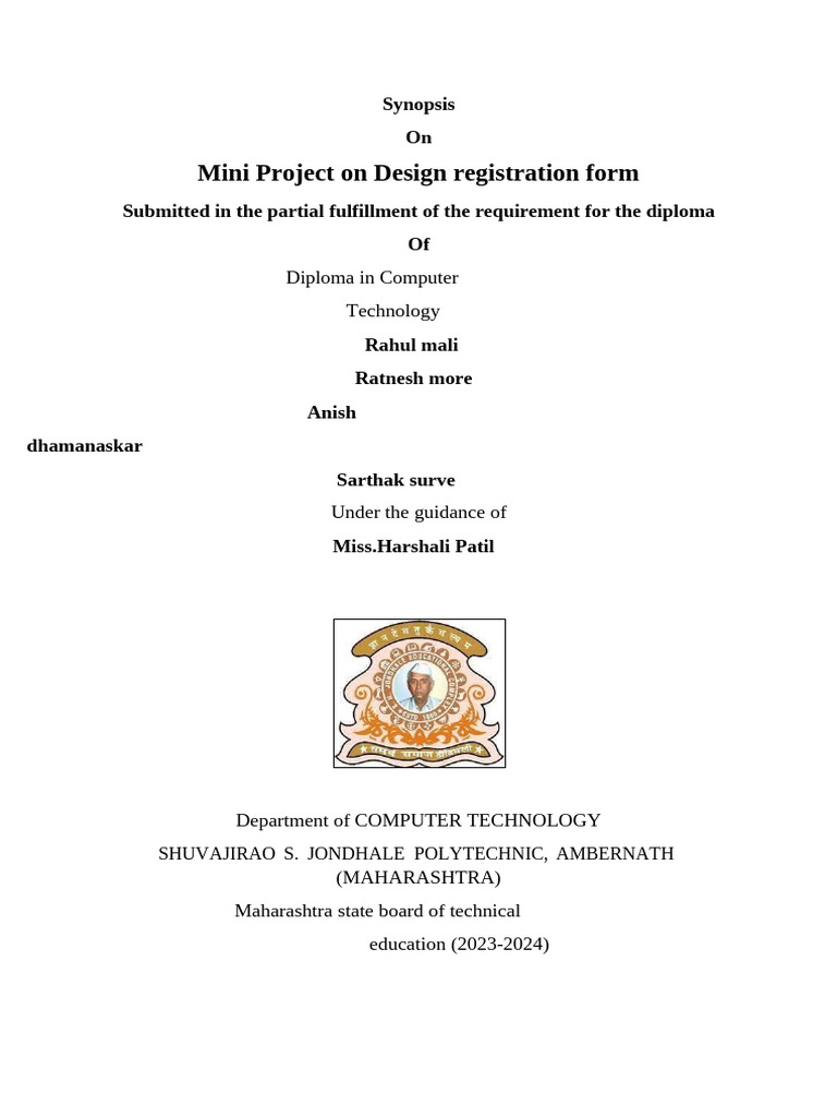 AJP Mini Project Rtm | PDF | Computer Access Control