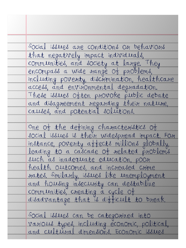 Social Issue SST File | PDF