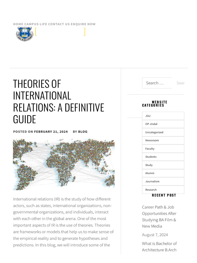 Theories of International Relations | PDF | International Relations | Liberal Arts Education