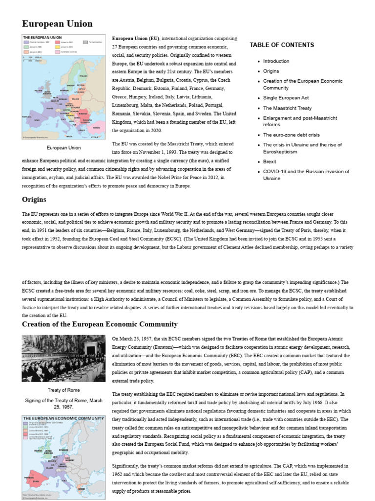 European Union | PDF | European Union | European Economic Community