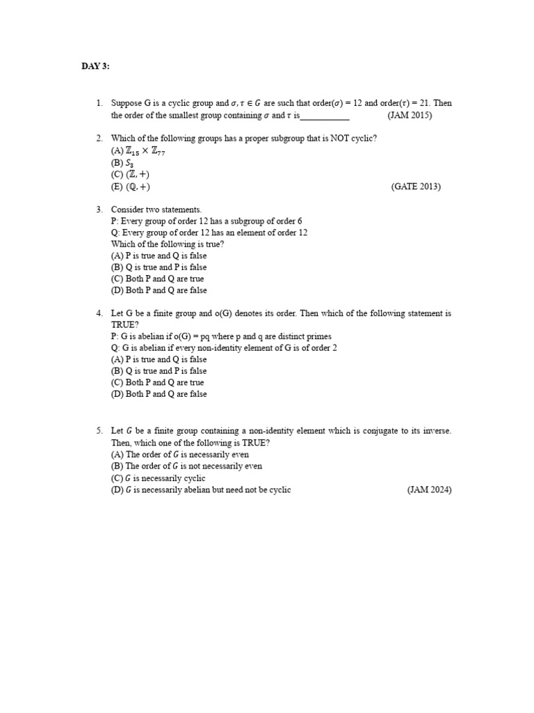 Jam Questions Algebra-Day 3 | PDF