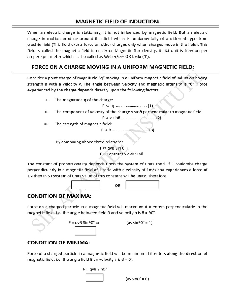 CH 14 Magnetism and Electro Magnetism | PDF | Electromagnetic Induction ...