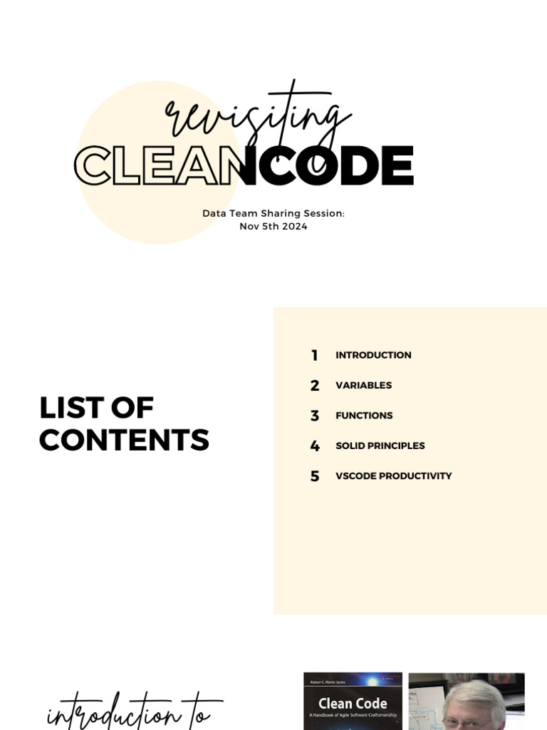 Sharing Session Nov 5 Revisiting Clean Code | PDF | Inheritance (Object Oriented Programming ...
