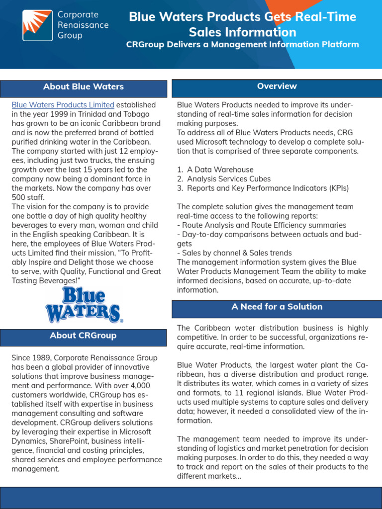 BlueWater Case Studyhjsksksosk | PDF | Logistics | Share Point