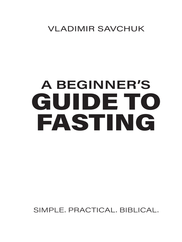 A Beginners Guide To Fasting EN | PDF | Yom Kippur | Jesus