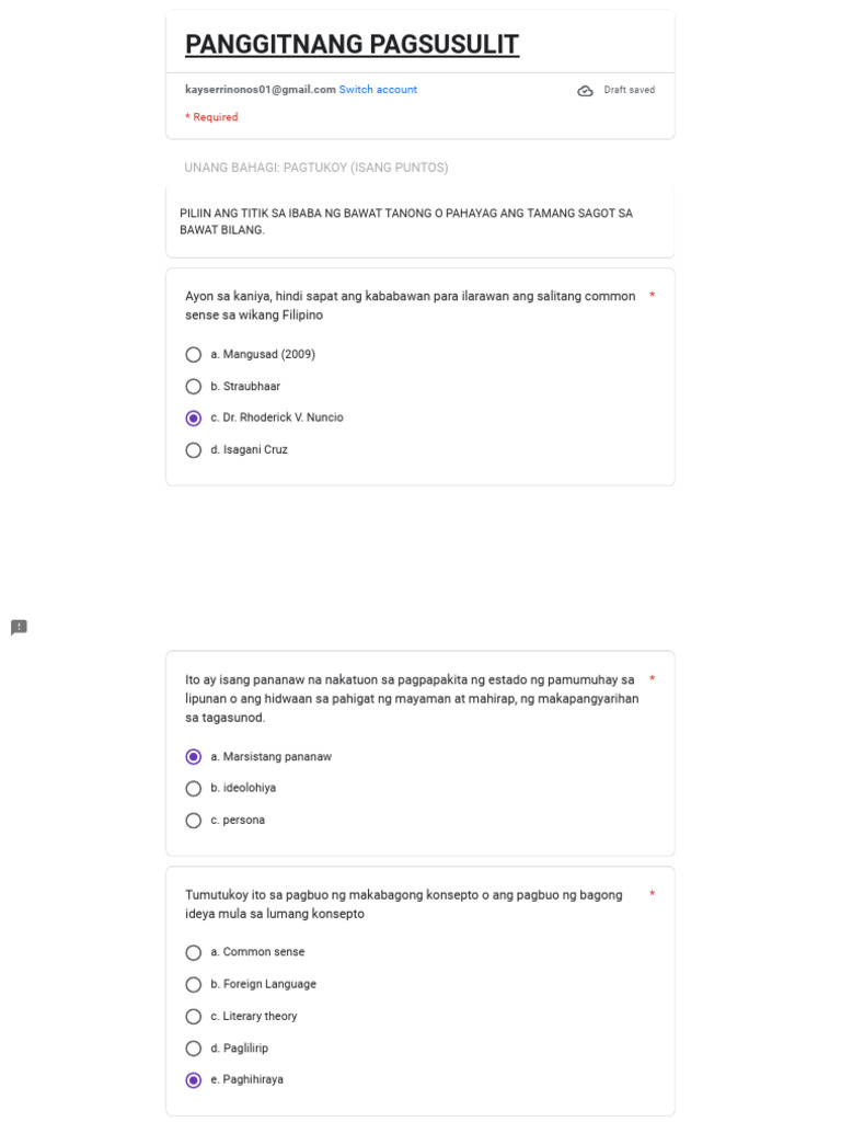 PANGGITNANG-PAGSUSULIT | PDF