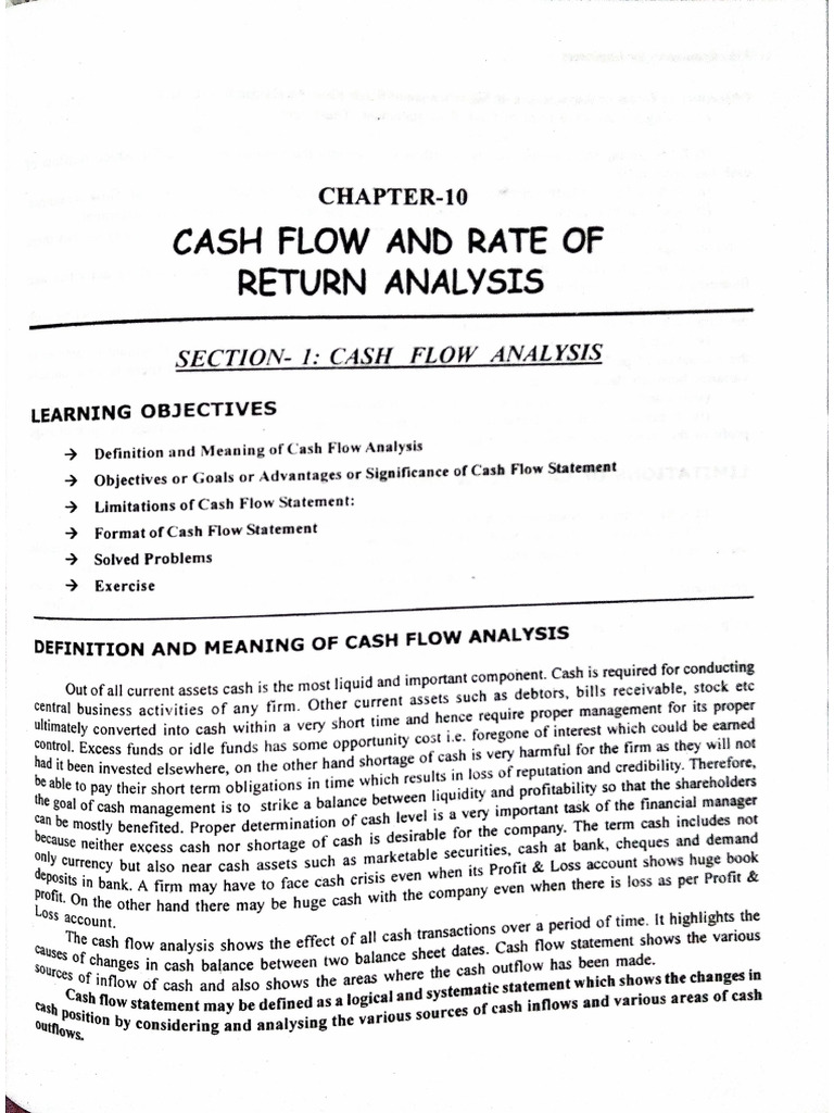 Cash Flow and Rate of Return Analysis | PDF