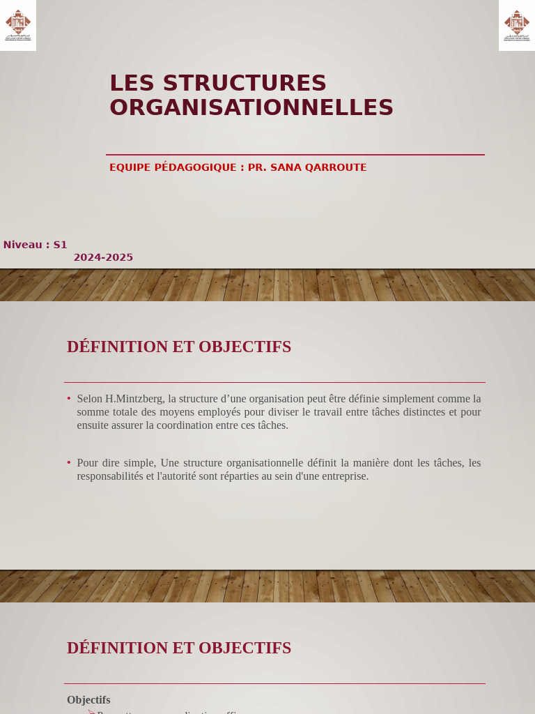 Les Structures Organisationnelles S1 2024 2025 | PDF | Business | Bureaucratie