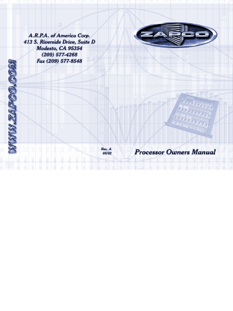 Processor Manual | PDF | Equalization (Audio) | Amplifier