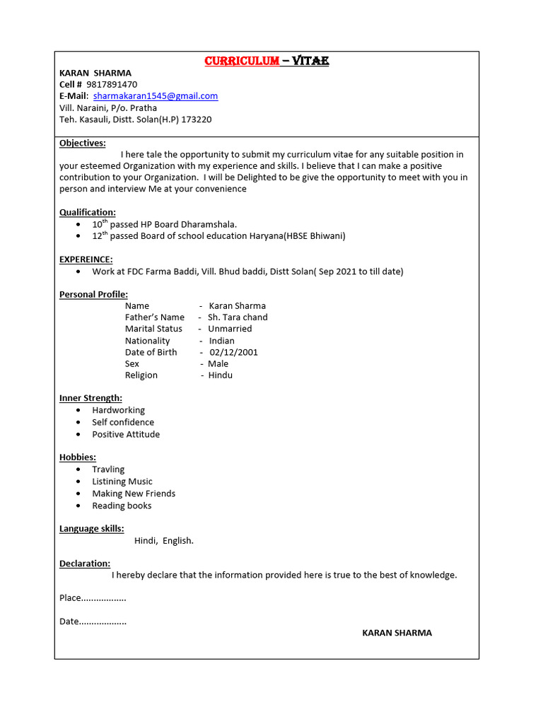 Karan Resume | PDF