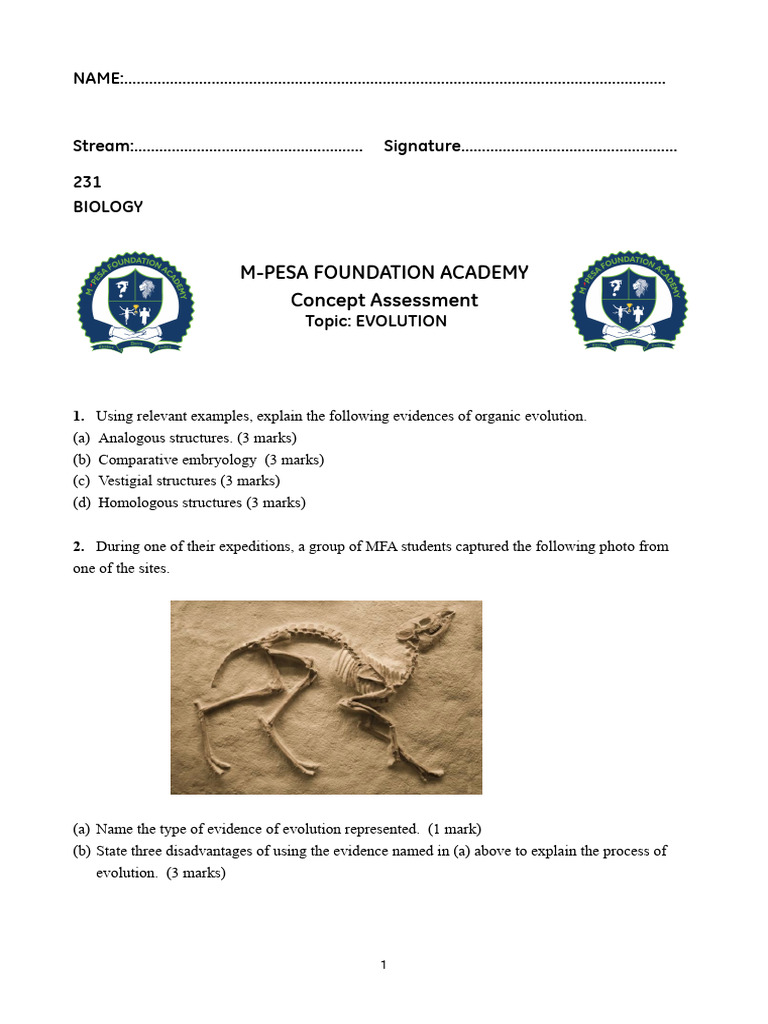 Evolution Revision Questions | PDF | Evolution | Natural Selection