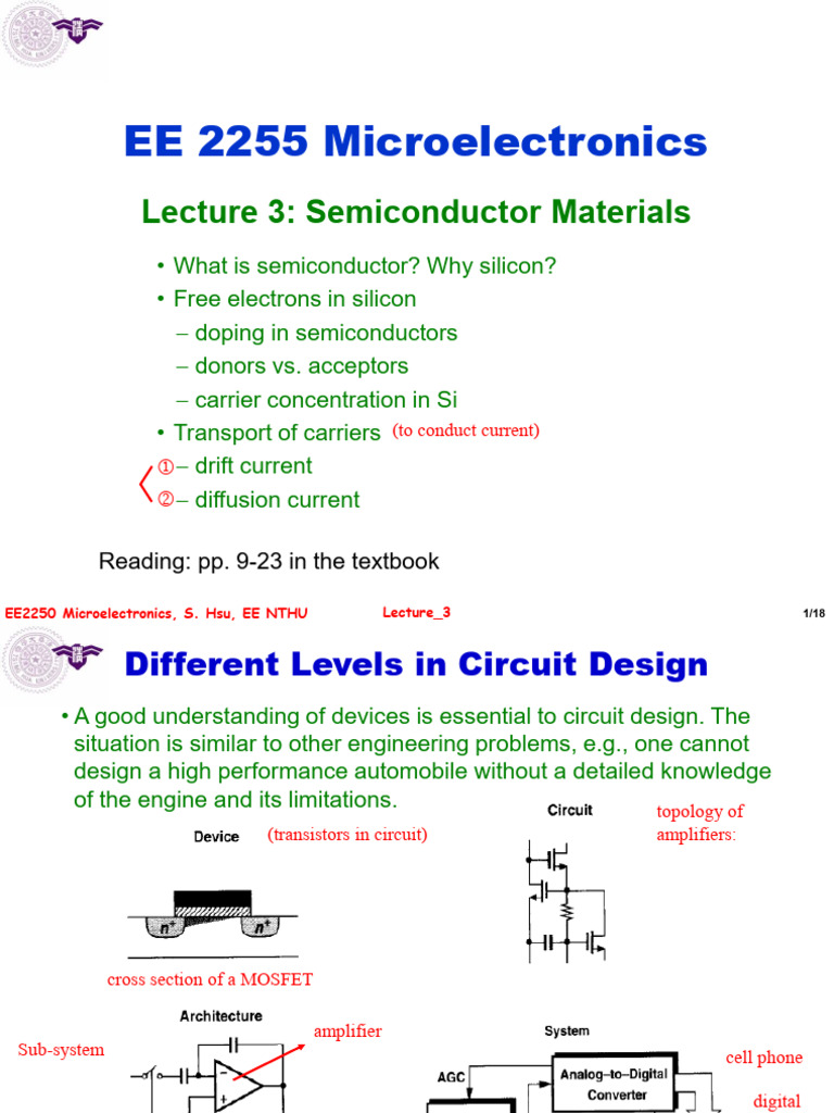 Lecture 3 - Semiconductor Materials | PDF | Doping (Semiconductor) | Semiconductors