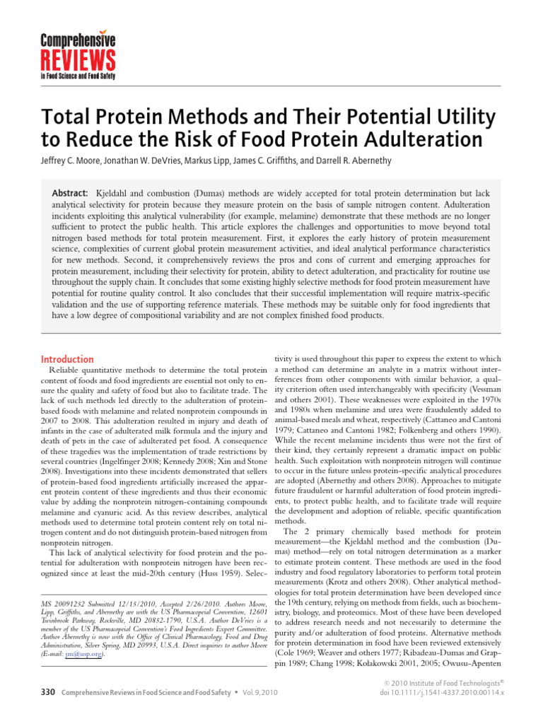 Protien in Food RSD | PDF | Proteins | Foods