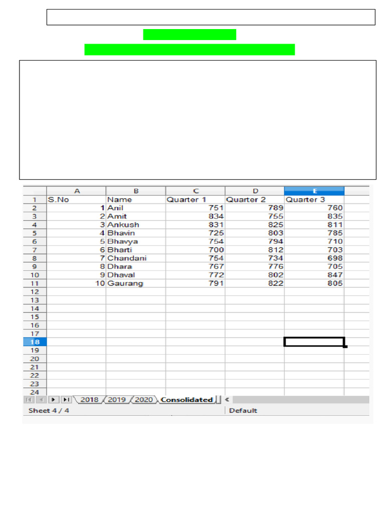 Spreadsheet Data Consolidation Guide | PDF