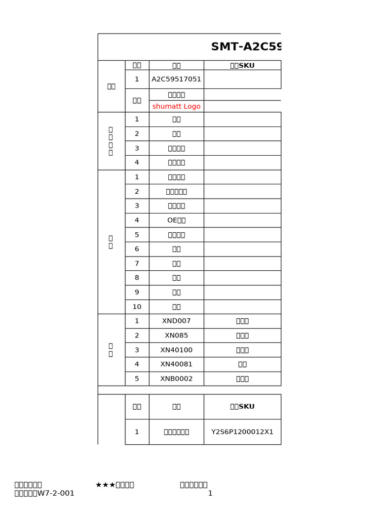 SMT-A2C59517051 喷油器组装BOM表 | PDF